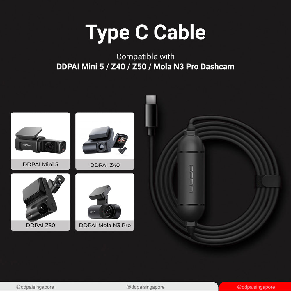 DDPAI 12/24V Type-C Hardwire Kit for DDPAI Mini 5 / Z40 / Z50 / Mola N