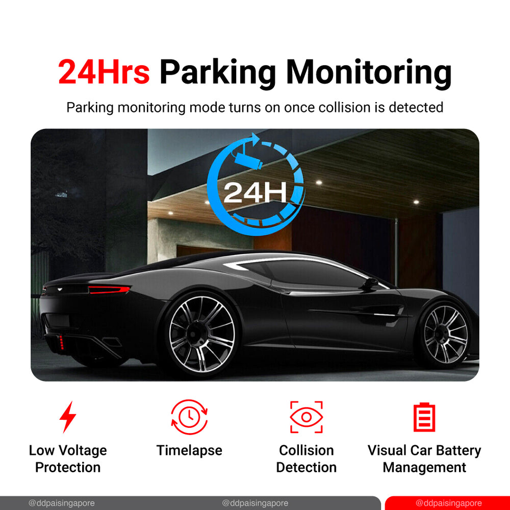 DDPAI X5 Pro Dash Cam 4K UHD Dual Cam Recorder WiFi DVR 4G Connection